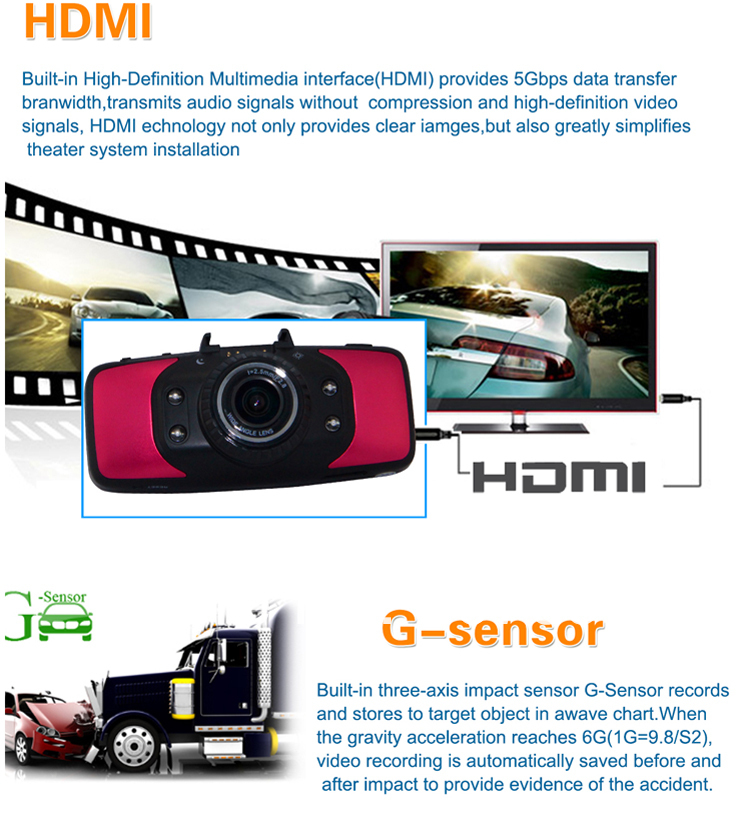 Купить gs9000 автомобильный видеорегистратор ambarella a2s70 full hd 1080 p 170 градусов 2.7 ...