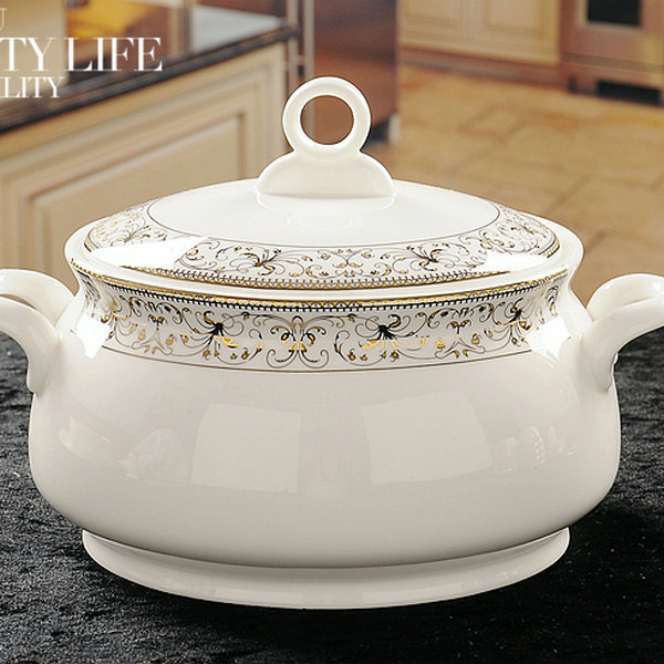 Купить запеканка из костяного фарфора высокого качества чаши royal gold ...