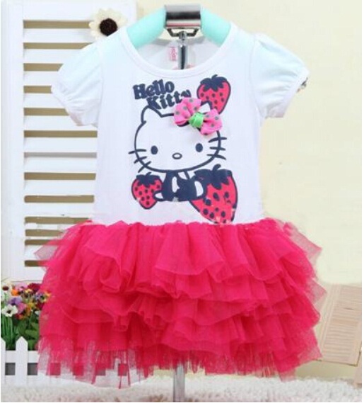 Купить 1шт, Новая очень красивая девушка платье мультфильм hello kitty ...