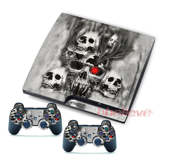 Купить Мода череп awesome ~ наклейки обложки для ps3 slim консоли ...