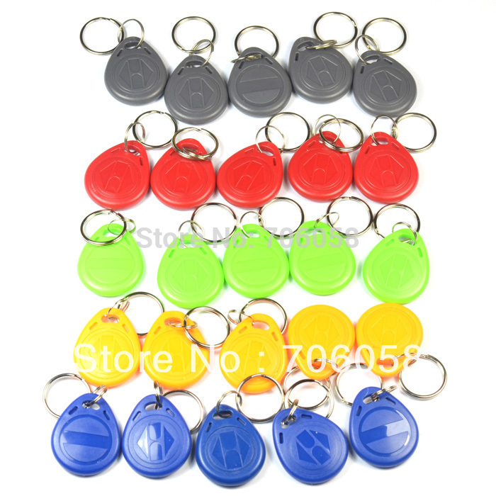 Купить Радуга id карт 125 кГц rfid id записи & читаемым брелок ...