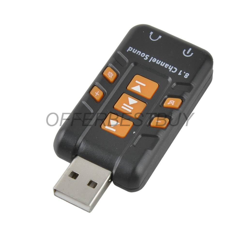 Купить USB 2.0 внешние 8.1 канал 3d аудио звуковой карты адаптер для pc ...