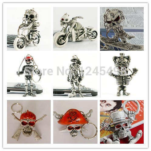 Купить 12pcs/lot Хэллоуин призрак резиновые скелет брелок велосипед ...