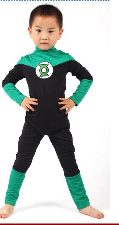 Купить Супергерой зеленый фонарь косплей костюм onesie для малышей ...