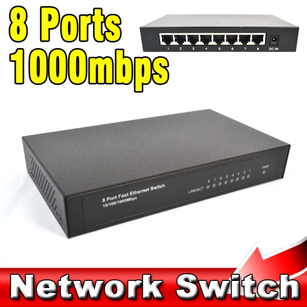 Купить t 8 портов rj45 высокой производительности гигабитный сетевой ...