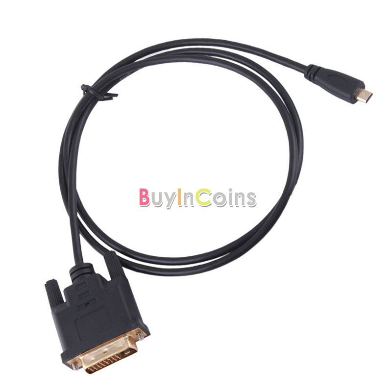 Купить 3 фута 1 м микро hdmi мужчин и dvi разъем кабеля dvi-d, 24 + 1 ...