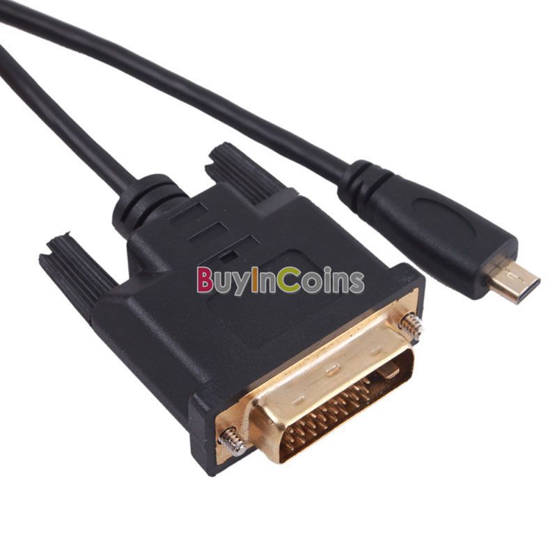 Купить 3 фута 1 м микро hdmi мужчин и dvi разъем кабеля dvi-d, 24 + 1 ...