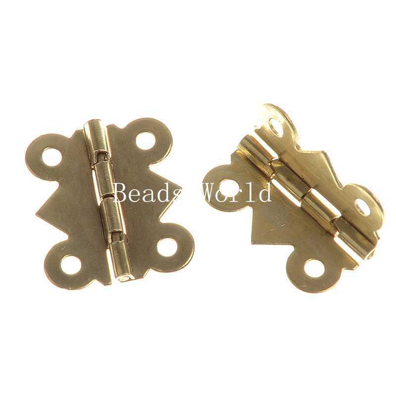 Купить 50 позолоченные двери торцевые петли 4 отверстия 24x21mm в ...
