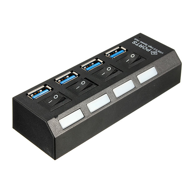 Купить 4 порта usb 3.0 хаб с вкл/выкл переключатель ЕС Великобритании ...