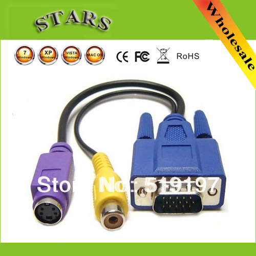Купить 5 шт/много высокого качества vga av конвертер rca композитный ...