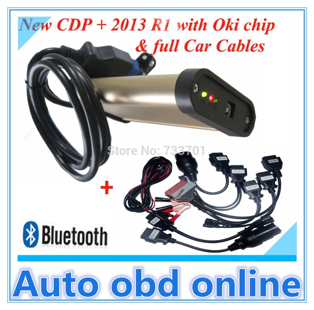 Купить DHL! с 8 полный набор диагностических авто кабелей и чип oki для autocom.3 cd cdp ...