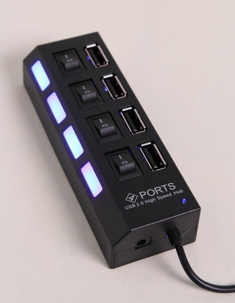 Купить USB 2.0 4 порт питания вкл/выкл переключатель под узлом для ПК ...