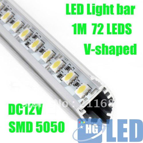 Купить 50 м/много 1м 5050 72led 12v 17.8w жесткий Стрип Бар света ...