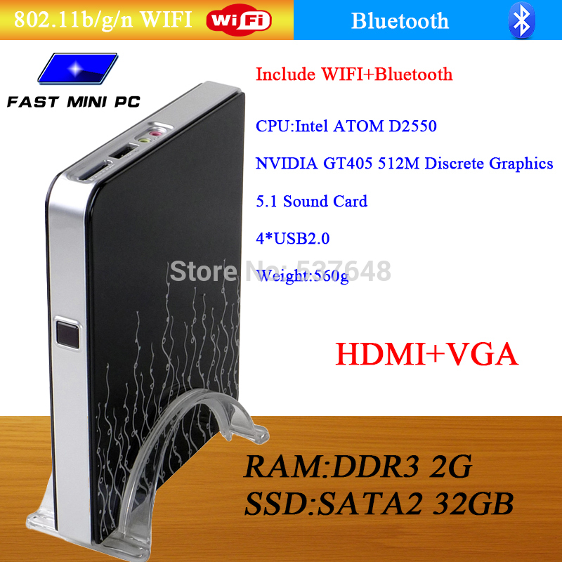 Купить тонкий клиент мини ПК Intel Atom D2550 Dual Core 1 86 ГГц с Hdmi