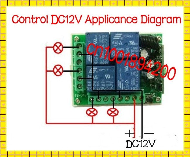Купить 200 м 4-канальный 4relay 12v беспроводной пульт дистанционного ...